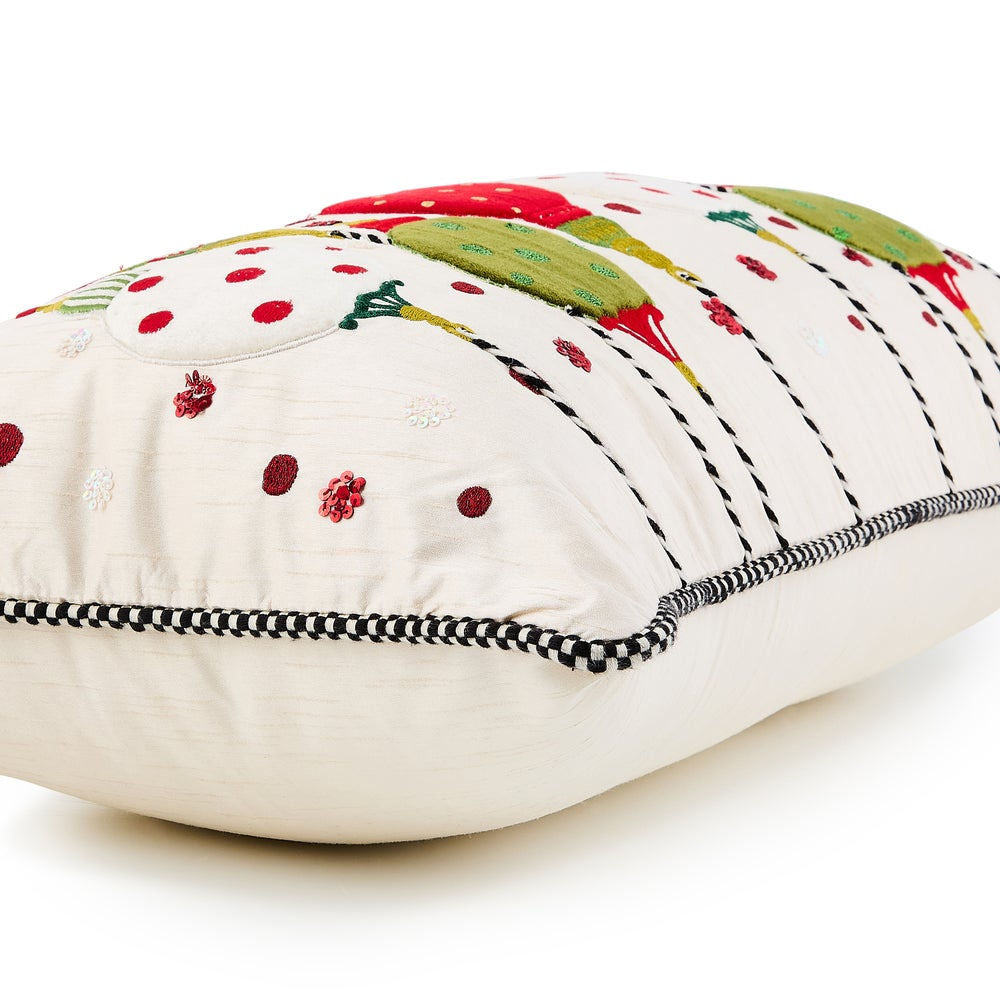 Festive Ornaments Lumbar Throw Pillow MacKenzie-Childs – |VESIMI Design|