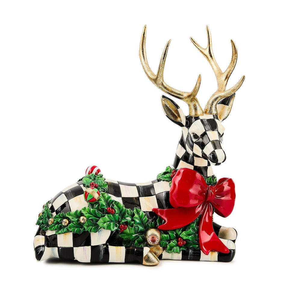 MacKenzie-Childs Holly Check Resting Deer – |VESIMI Design|