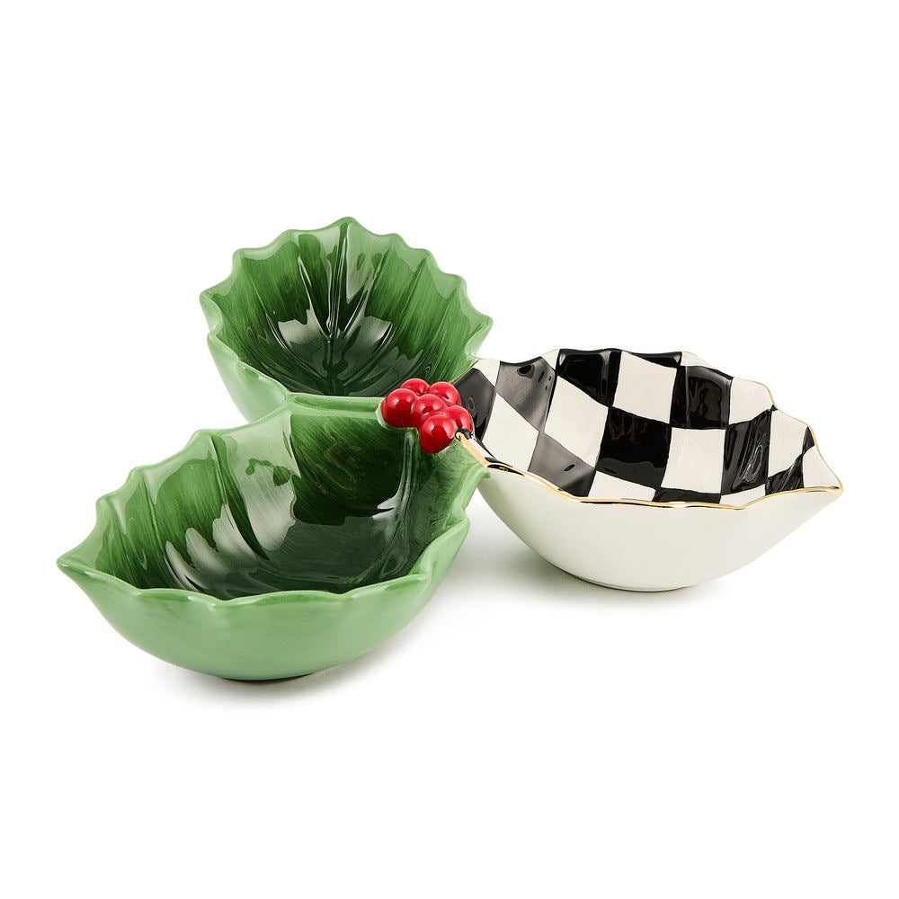 Holly Leaf Ceramic Candy Dish MacKenzie-Childs – |VESIMI Design|