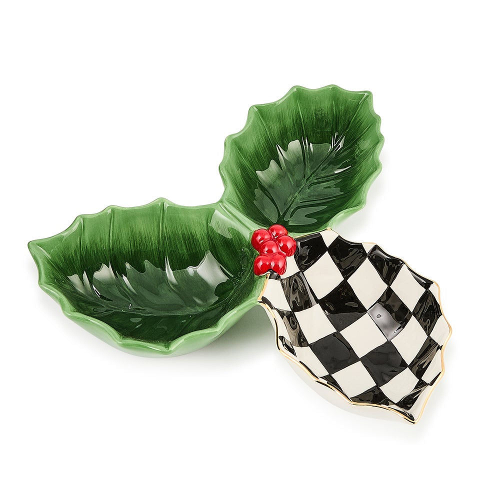 Holly Leaf Ceramic Candy Dish MacKenzie-Childs – |VESIMI Design|