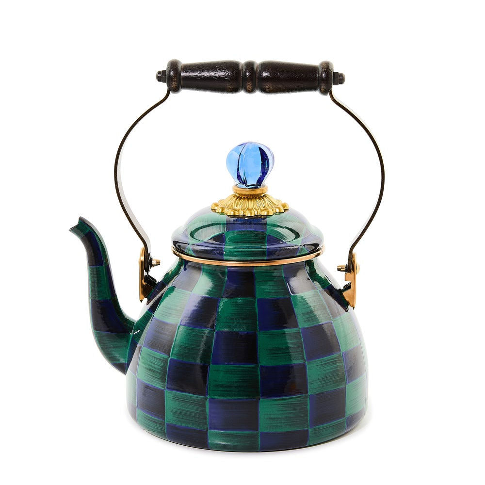 Juniper Check 2 Quart Tea Kettle - MacKenzie-Childs limited edition ...