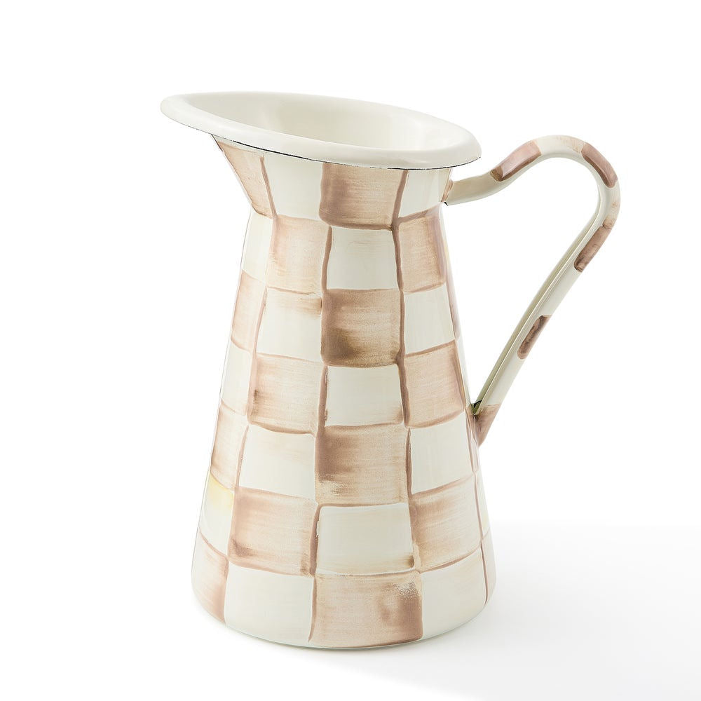 Mocha Check Medium Practical Pitcher – |VESIMI Design|