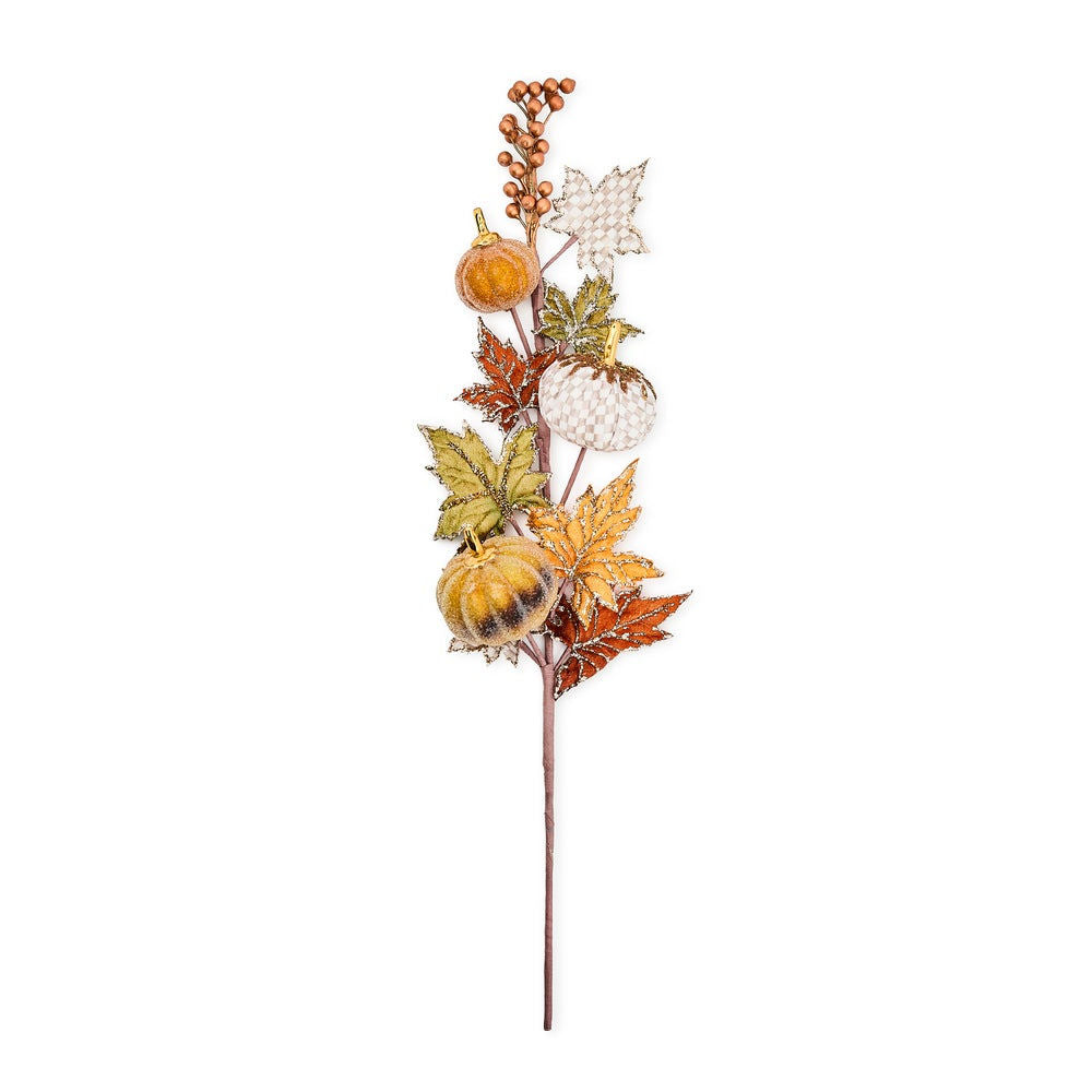 MacKenzie-Childs Mocha Check Pumpkin Spray – |VESIMI Design|