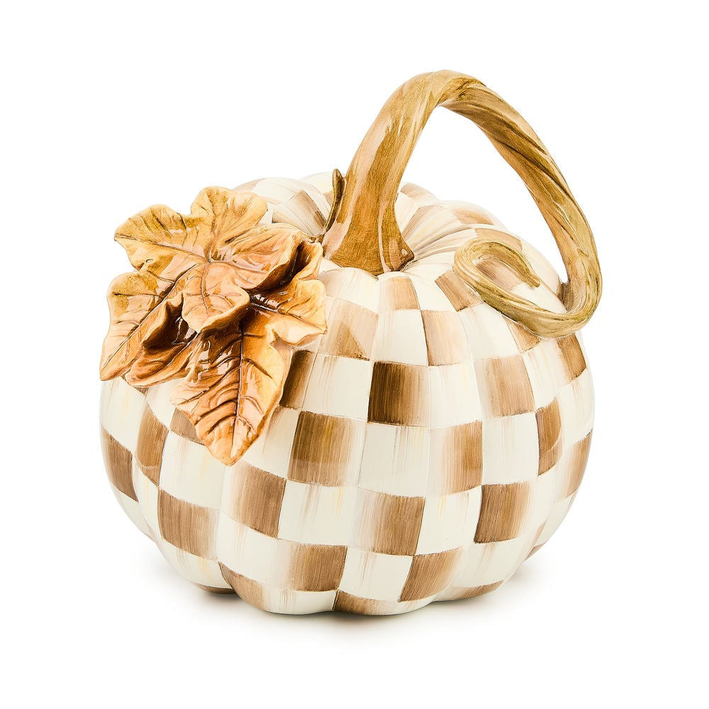 Mocha Check Twisted Stem Pumpkin by MacKenzie-Childs – |VESIMI Design|
