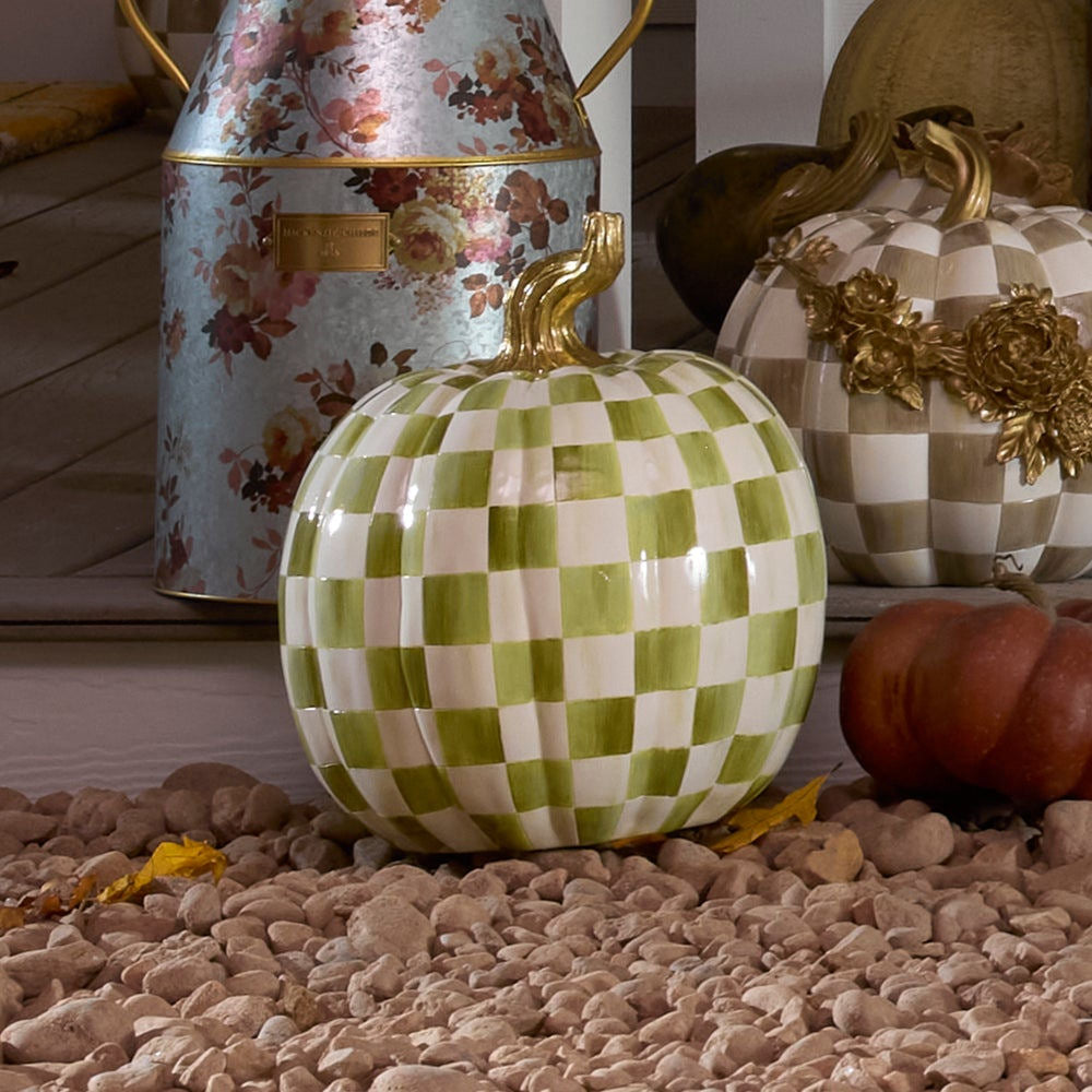Moss Check Large Pumpkin by MacKenzie-Childs – |VESIMI Design|