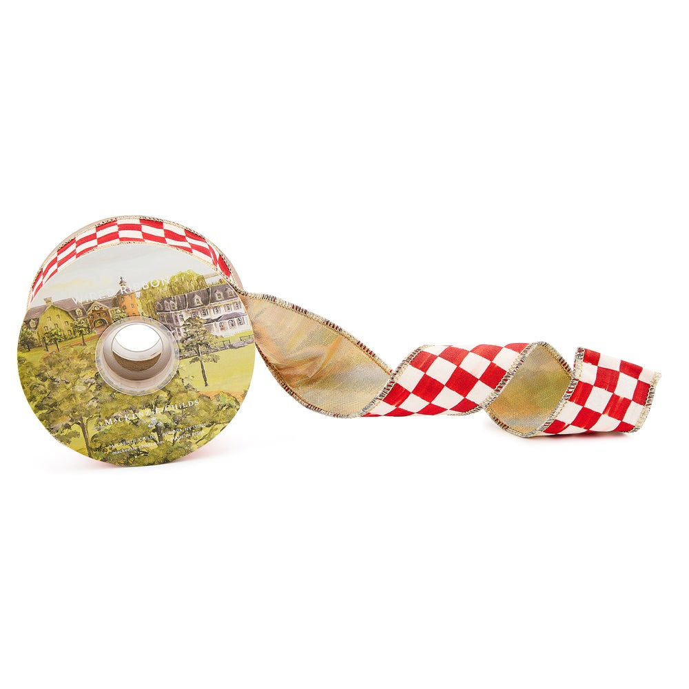 Red Check 2" Ribbon MacKenzie-Childs Europe – |VESIMI Design|