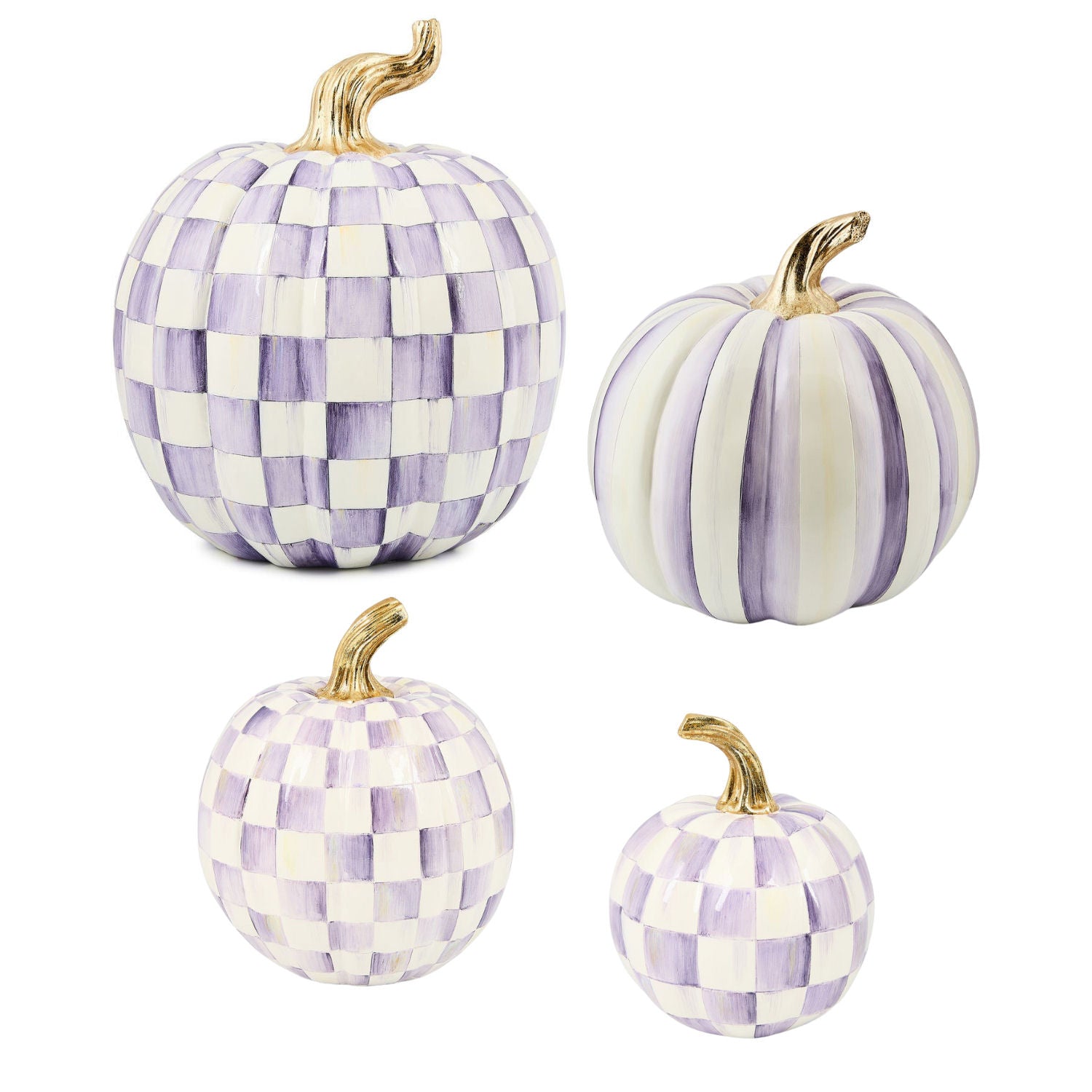 All Violet Check Pumpkins Set by MacKenzie-Childs – |VESIMI Design|
