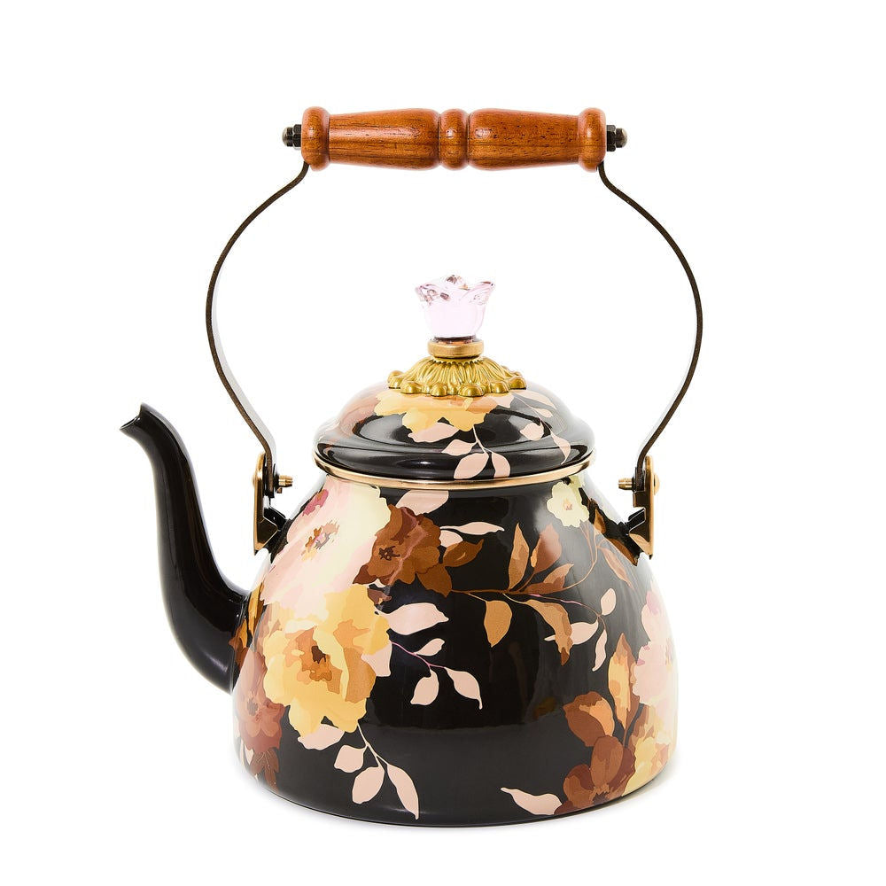 Wild Rose Brown 2 Quart Tea Kettle by MacKenzie-Childs – |VESIMI Design|