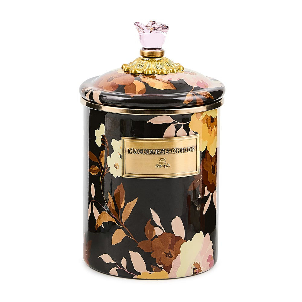Wild Rose Brown Medium Canister by MacKenzie-Childs – |VESIMI Design|