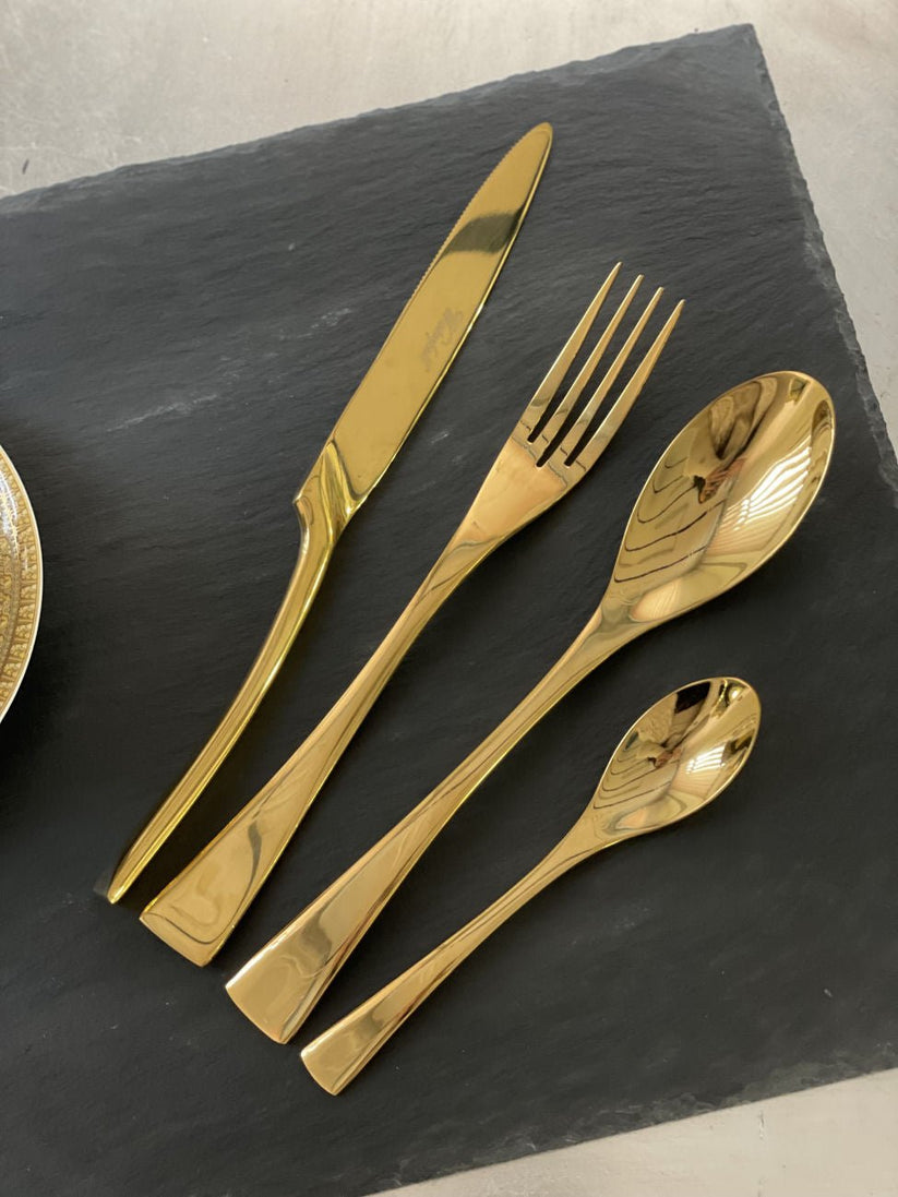 1 Set of Luxury Gold Stainless Steel Design Cutlery – |VESIMI Design|