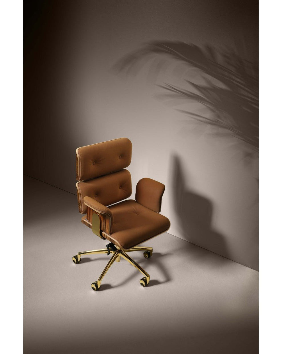 Armadillo Luxury Office Armchair 24 Carats Gold Plated / Nabuk Leather ...